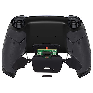 eXtremeRate Black Rubberized Grip Programable Rise 2.0 Remap Kit for PS5 Controller BDM 010 & BDM 020, Upgrade Board & Redesigned Back Shell & Back Buttons for PS5 Controller - Without Controller