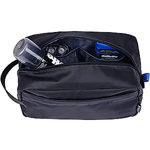 ZEEMO Toiletry Bag for Men, Water-resistant Shaving Bag, Dopp Kit with Multi-pocket for Toiletries, Travel Organizer Case, Black