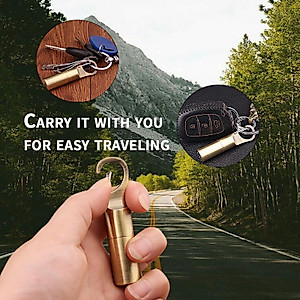 KAIEOMGN Cool Permanent Match Lighter Refill, Creative Mini Portable Hook-and-Loop Waterproof Vintage Trench Lighters, Unique Gifts for Men Camping Candles (No Kerosene) (Gold)