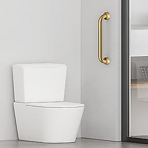 Gabrylly 15“ Grab Bar Handle for Bathroom Toilet Bathtubs and Showers, Brushed Gold
