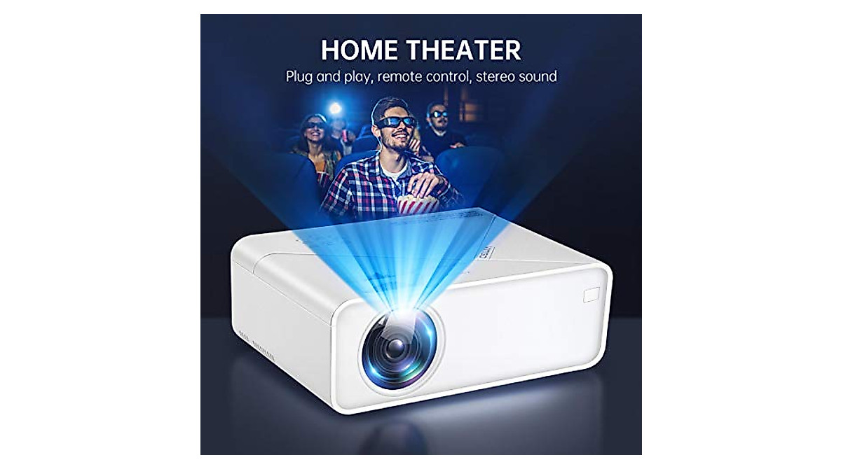 Get VIMGO Mini WiFi Projector - 1080P, Portable, 200"