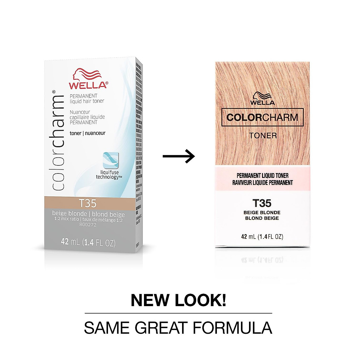 COLORCHARM Permanent Liquid Toners| Neutralize Brass| Free of Parabens| Vegan| T35 Beige Blonde| 1.4 Fl Oz