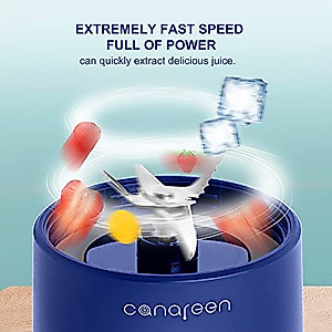 AIKIDS Portable Blender - 17Oz Personal Blender for Smoothies and Shakes | 4000mAh Rechargeable USB Mini Blender with 6 Blades | Handheld Blender for Sports Travel Gym