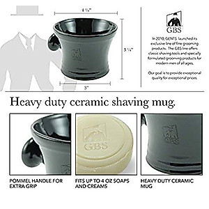 G.B.S Wood Straight Razor, Complete Beard, Shaving kit Box - Mug, Natural Soap, Brush, Alum Block, Strop