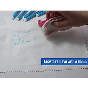 Washable Fabric Markers for Sewing,5 Pack,Blue,Erasable Sewing Markers for Fabric,Water Soluble Embroidery Pen,Fabric Marking Pen,Fabric Marking Pens for Quilting,Sewing Supplies and Accessories