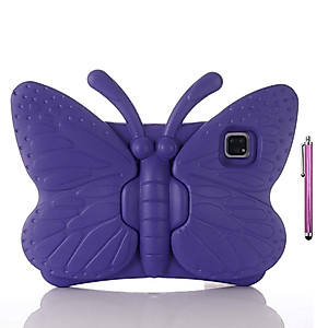 iPad Pro 11 Kids Case, iPad Pro 11 inch 2020 Case for Kids, Light Weight Shockproof EVA Foam Protective Tablet Cover Stand Case for iPad 11" 2nd Generation - Cute Butterfly (Rose Red)