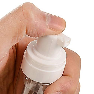 Beoncall Foaming Dispenser Bottle 7oz Transparent Empty Spray Bottles 2Pcs Plastic Foam Pump Bottle Travel Soap Bottle Portable Foam Bottle (200ml)
