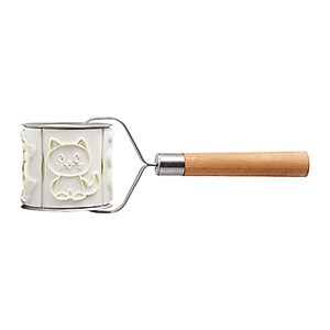 Rolling Cookie Cutter Portable Hand Tool Practical Stainless Steel Comfort Grip DIY Baking Tools for Wedding Holiday Baby Shower Kids Lunch/1223