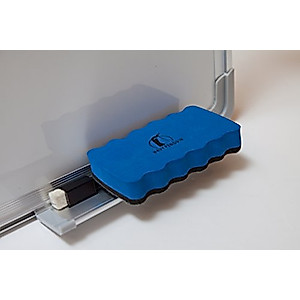 Combination Whiteboard Bulletin Board Set - 24 x 18" Dry Erase/Cork Board with 1 Magnetic Dry Eraser, 4 Markers, 4 Magnets and 10 Thumb Tacks - Small Combo Tack White Board for Home Office Desk