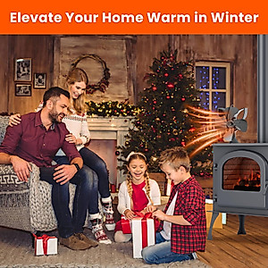 Miaton Heat Powered Wood Stove Fan and Mr Buddy Heater Fan (Included Bracket), Non Electric Fireplace Fan Eco fan Thermal Fan Thermoelectric Fan