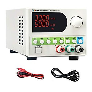 MATRIX DC Power Supply Variable 30V 5A Adjustable Switching Regulated DC Bench Power Supply 4-Digits LED Voltage and Current Display 32V/6A Output Coarse and Fine Adjustments with Alligator Leads