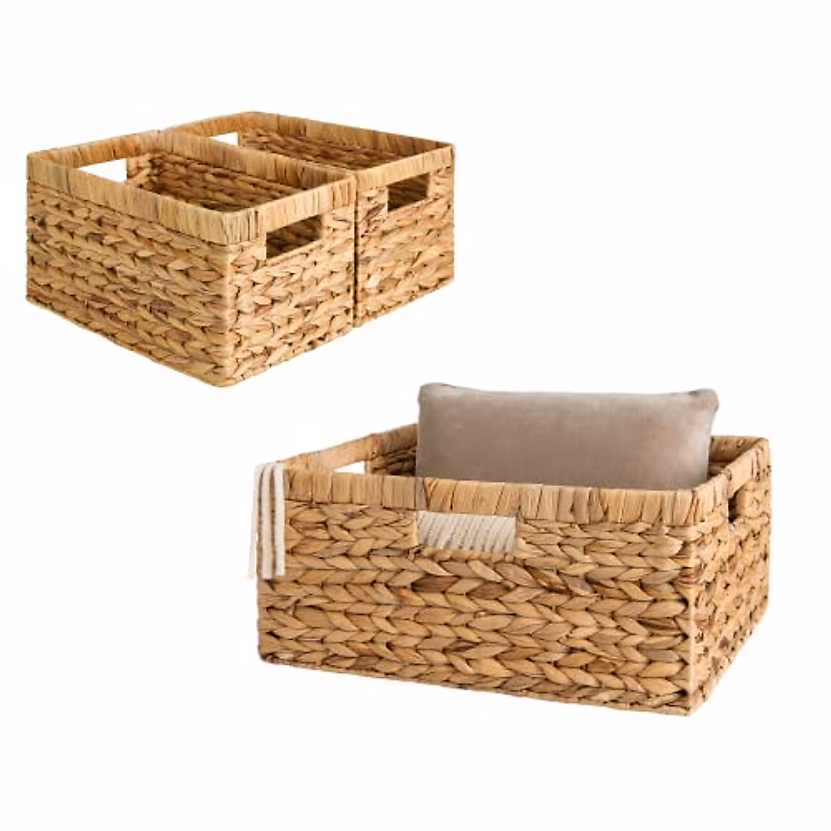 StorageWorks Water Hyacinth Storage Baskets
