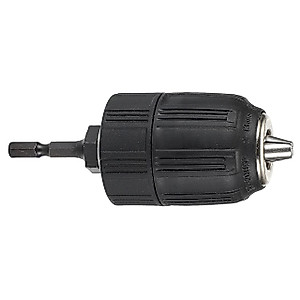 KuangBBBTools Keyless 1/2" Drill Chuck Chuck Coversion with 1/2-20 UNF Mount 1/4" Hex Shank Lock Key for impact Driver or Power Drill