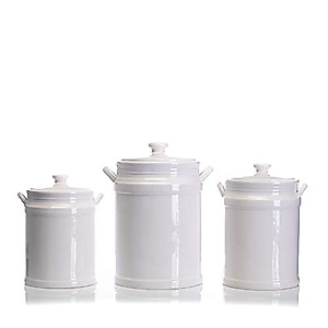 Home Essentials Fiddle & Fern Set Of 3 Prep Canisters With Handles