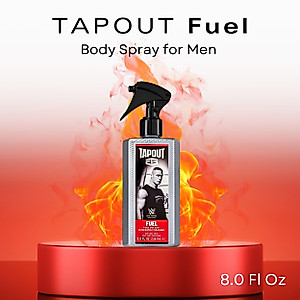 Tapout Fuel Body Spray Perfume for Men – Refreshing Fragrance, 8 oz