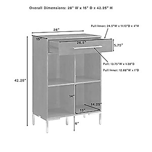 Crosley Furniture Juno Record Storage Cube Bookcase, Black