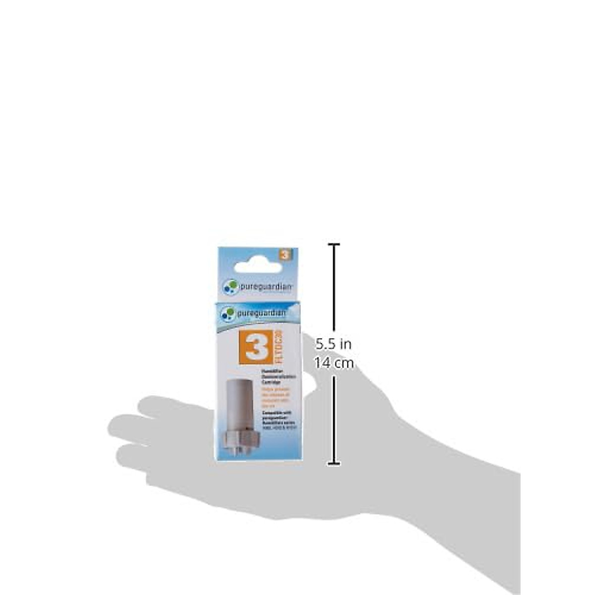 PureGuardian Humidifier Demineralization Filter, Number 3 Cartridge, Prevents Release of Minerals, Lasts 500 Hours, White, FLTDC30