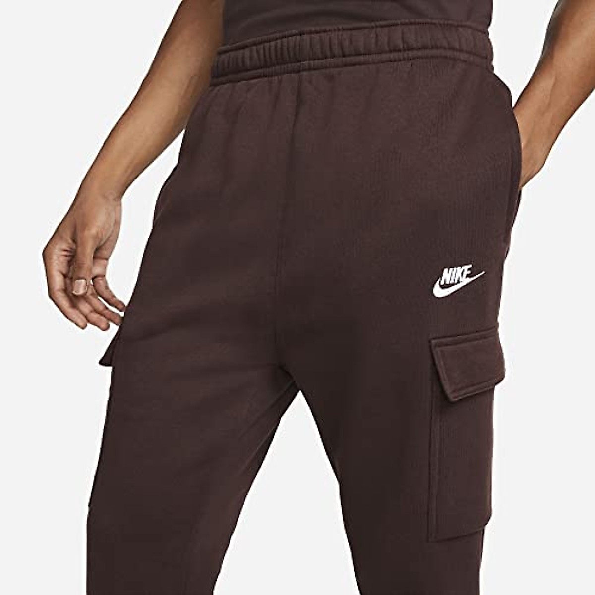 Nike Sportswear Club Fleece Men's Cargo Pants (3X-Large, Brown Basalt/Brown Basalt/White)