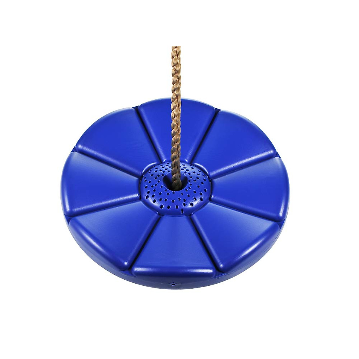 CTSC Climbing Rope Swing with Knot and Disc Swing Seat Set, Rope Ladder for Kids Outdoor Tree Backyard Playground Swing. Zip Line Seat for Kids. Sturdy & Safe (Blue)