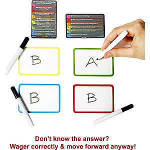 Mattel Games Trivia Crack The Board Game Based on Trivia App Game with Question Cards, Wager Tokens & Powerup Cards