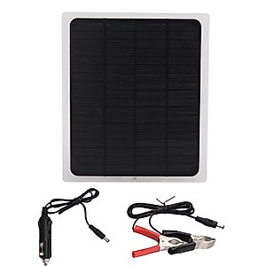 Waterproof Solar Panels with Clips for RV Battery Charging - 12V 10W Solar Panel Ideal for Car Charging