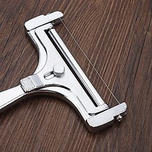 Stainless Steel Cheese Slicer with Wier for Semi Soft, Semi-Hard Cheeses Kitchen Cooking Tool, , Cheese Grater with Handle, Cheese Shredder, Kitchen Gadget, Silver, One Size Fit Most