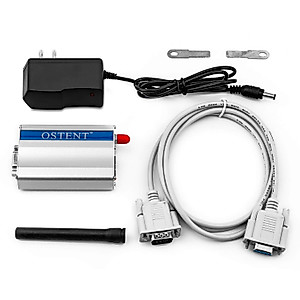 OSTENT GSM GPRS Modem with Siemens MC37I Module COM/RS232/Serial Port at Commands SMS MMS Voice Call EU Plug Power Adapter