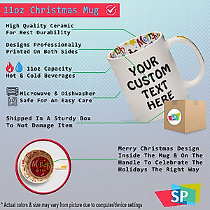 CUSTOM Christmas Coffee Mug Personalized Text & Name Coffee Lover Christmas Gift For Her Hot Chocolate Holiday Gifts Accessories Stocking Stuffer Mugs Winter Decorations Tea Cup