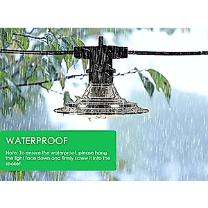 Yidasyn LED Outdoor Grow Lights String for Greenhouse Plants Waterproof 22FT(6 Lights) with 110V Plug Daisy Chain,Full Spectrum Grow Lights Outdoor for Seedling Veg Flower of Garden Backyard Farm