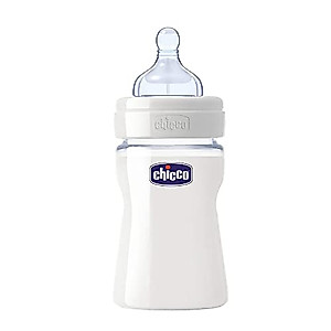 Chicco Baby Bottle and Glass Wellbeing Silicon Unisex 150ml + 0Mesi