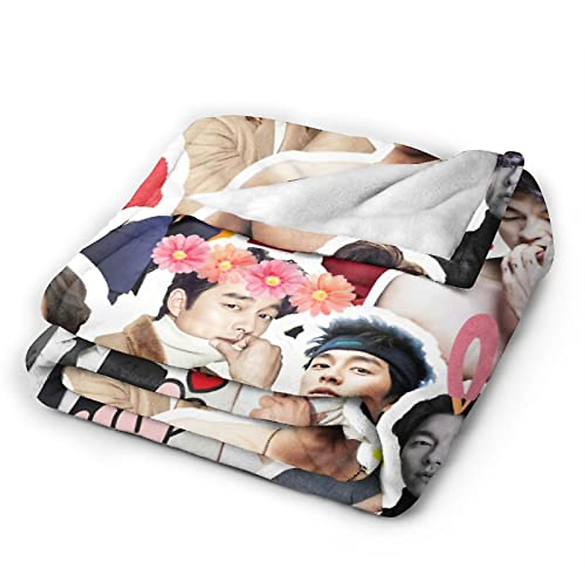 Blanket Gong Yoo Soft and Comfortable Warm Fleece Blanket for Sofa,Office Bed car Camp Couch Cozy Plush Throw Blankets Beach Blankets