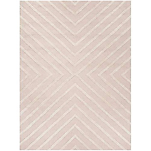 SAFAVIEH Kids Collection Accent Rug - 3' x 5', Pink & Ivory, Handmade Geometric Wool, Ideal for High Traffic Areas in Entryway, Living Room, Bedroom (SFK920P)