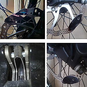 ONGHSD Bicycle Brake Pad Alignment Tool, 2PCS MTB Disc Brake Pad Adjusting Tool Bike Brake Rotor Pads Mounting Assistant Tools Adjust Spacer Mountain Bike Disk Repair Tool Cycling Accessories