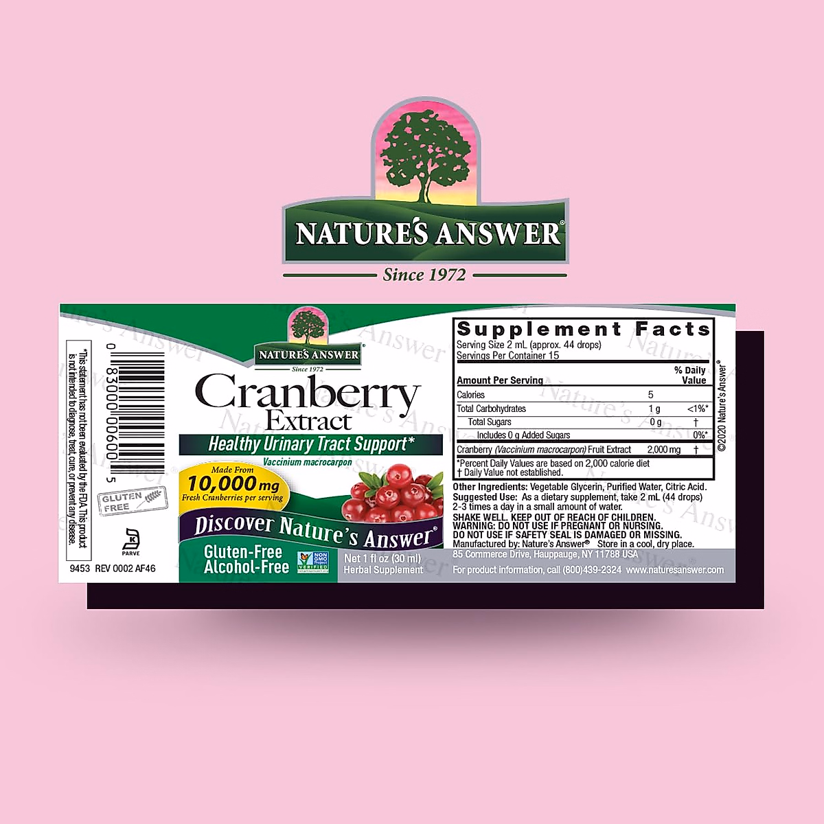 Nature's Answer Alcohol-Free Cranberry 1oz Extract