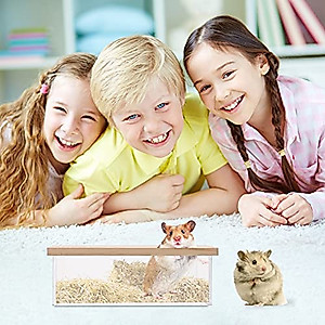 PATKAW Hamster Hideout, 1 Pc Hamster Sand Bath Box Hamster Litter Box Hamster Bathtub Hamster Cages Accessories for Hamster, Rat, Pet - 6.48X4.52inch