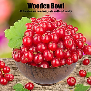 Zyyini Wooden Bowl, Wooden Handmade Sturdy Salad Bowl, Jujube Wood Round Chinese Style Tableware, Heat-Resistant Wooden Food Container Suitable For Rice, Noodle, Mix Salad(11cm)
