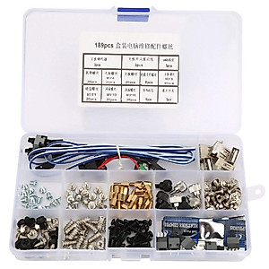 Ochoos 189Pcs Motherboard Hard Disk Screws PC Assortment Kit Computer Repairing Accessories PC Assortment Kit Repair Tool