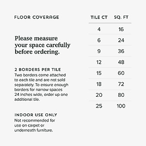 Forest Floor 3/8 Inch Thick Printed Foam Tiles, Premium Wood Grain Interlocking Foam Floor Mats, Anti-Fatigue Flooring, 24 in x 24 in