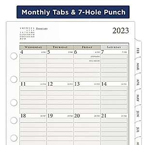 AT-A-GLANCE 2023 Daily & Monthly Planner Refill, Hourly, 92010 Day-Timer, 5-1/2" x 8-1/2", Size 4, Two Pages Per Day (481-225A)