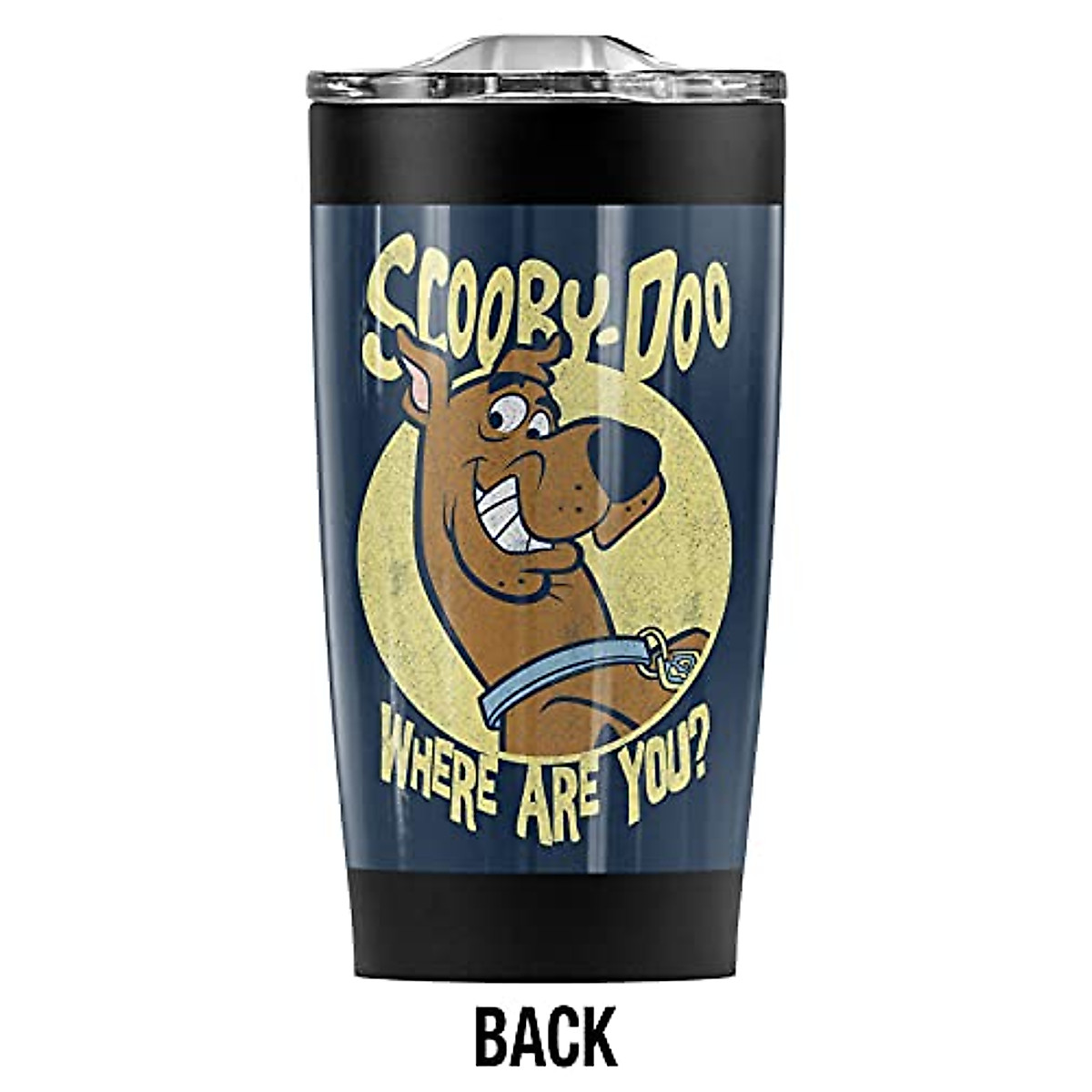 Logovision Scooby-Doo Where Are You Grin Stainless Steel Tumbler 20 oz Coffee Travel Mug/Cup, Vacuum Insulated & Double Wall with Leakproof Sliding Lid | Great for Hot Drinks and Cold Beverages