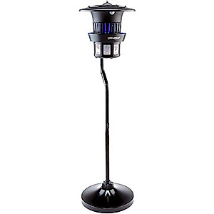 DynaTrap Insect Trap (DT1210), Pole Mount and Water Tray, 1/2 Acre, Bl, Black