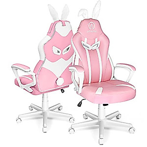JOYFLY Pink Gaming Chair, Computer Gaming Chair for Adults Teens Kids Gamer Chair Video Game Chairs, Silla Gamer Ergonomic PC Office Chair with Lumbar Support（Pink）