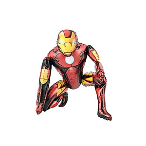 BCD-PRO Superhero Iron Man 3D Stand Airwalker Balloons Medium Size for Kid Toddler Birthday Decorations