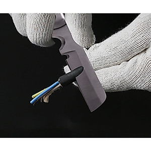 Edward Tools Electrician Straight Blade Knife with Wood Handle - Lockback Folding Pocket Knife - Stainless Steel - Cable Stripping, Cutting Insulation, Ties, Tape, Pulls Cuts, Splicing - Ergo Handle