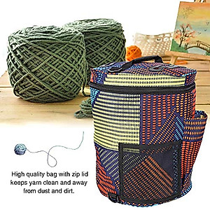 Crochet Bags,Cylinder Storage Bag Knitting Yarn Crochet Tool Organizer Container