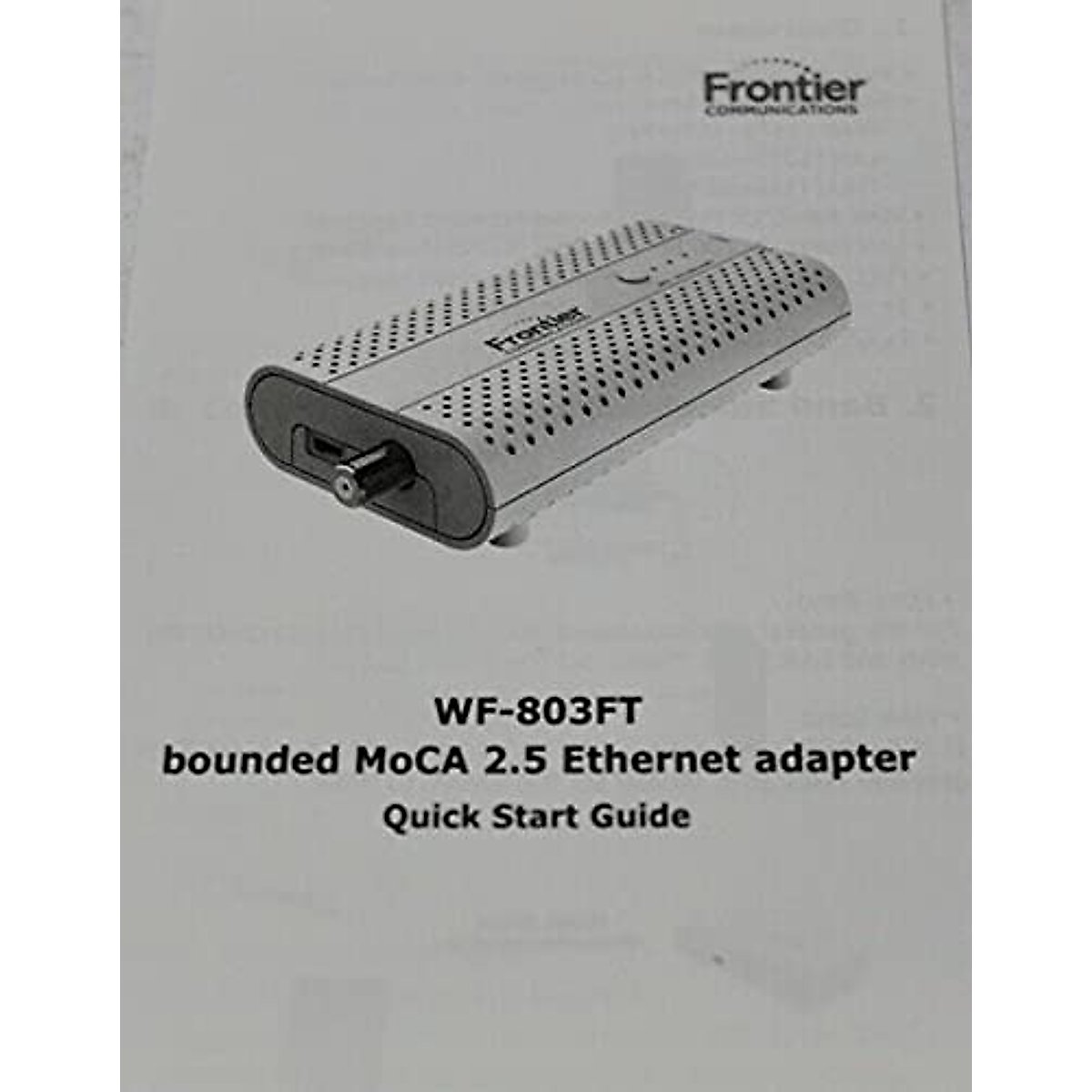 NBS Frontier Fios Formerly Verizon WF-803 FT MoCA 2.5 to Ethernet Bridge WAN/Full/LAN Selector Up to 2.5Gbps Bandwidth with existing coaxial Cables Great Companion for Home mesh Wi-Fi, White