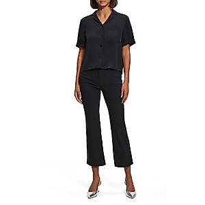 Theory Women's Short-Sleeved Camp Shirt, Black