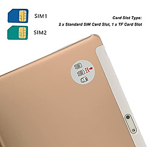 Pomya Tablet, 10.1 Inch IPS LCD Full Screen Tablet with Dual Cameras, 4G LTE Dual SIM Card Tablet for Android 9.0, 4GB RAM 64GB ROM Octa Core Tablet for Daily Use
