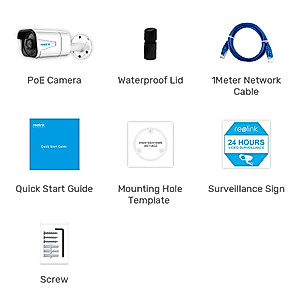 REOLINK 4K Security Camera Outdoor System, Surveillance IP PoE Camera with Human/Vehicle Detection, 100Ft 8MP IR Night Vision, Work with Smart Home, Up to 256GB microSD Card, RLC-810A-Renewed
