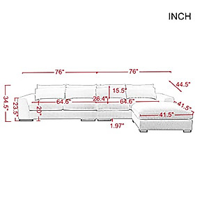 Msaleen Down Filled Sectional Sofa (LG-S01524)